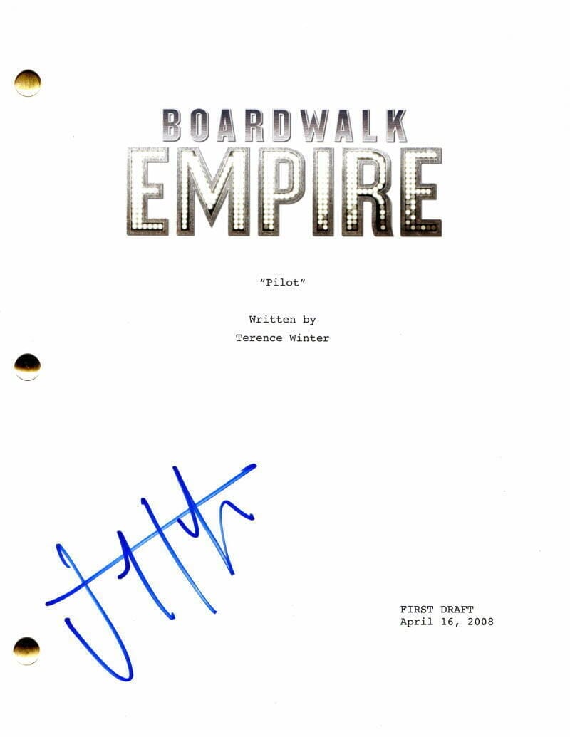 Jack Huston Signed Autograph Boardwalk Empire Full Pilot Script