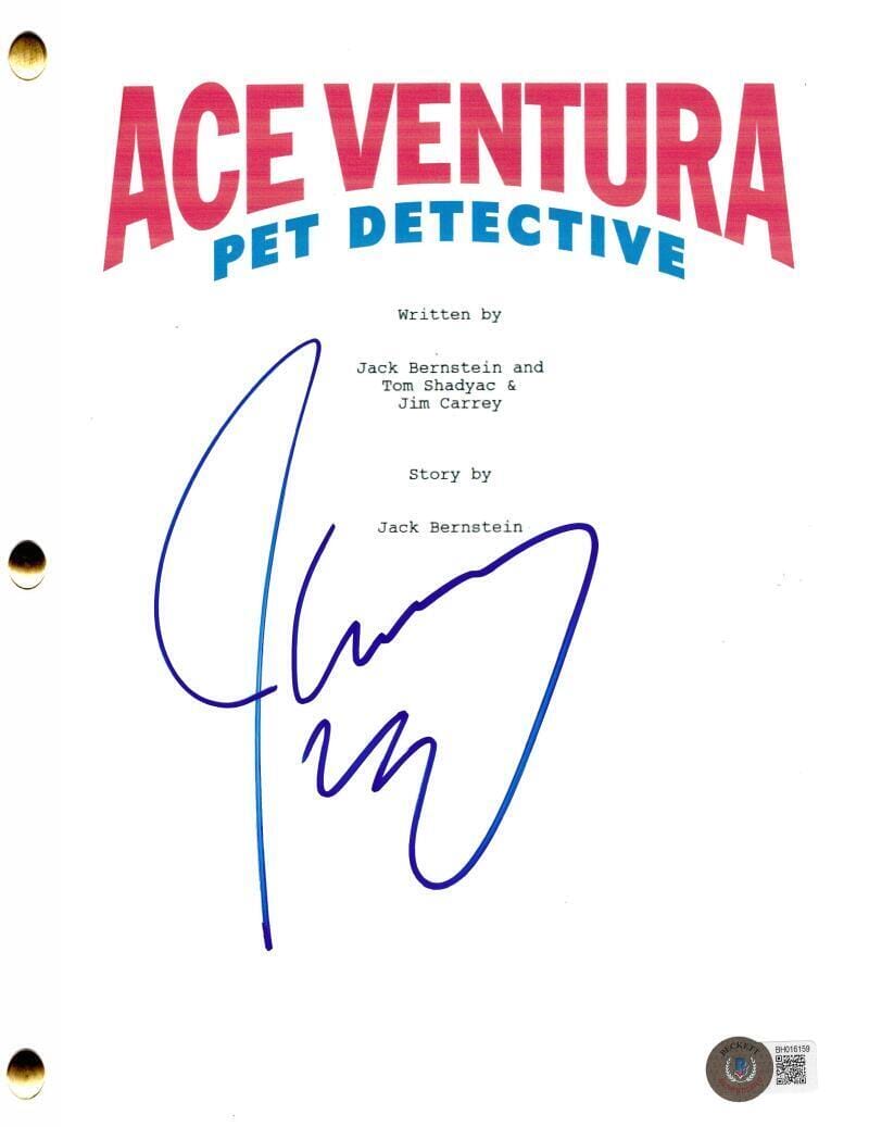 JIM CARREY SIGNED ACE VENTURA PET DETECTIVE SCRIPT AUTHENTIC AUTOGRAPH ... JIM CARREY SIGNED ACE VENTURA PET DETECTIVE SCRIPT AUTHENTIC AUTOGRAPH ...