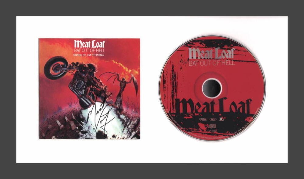 Meat Loaf Signed Autograph Bat Out of Hell Framed CD Display - Ready to Hang JSA Opens in a new ...