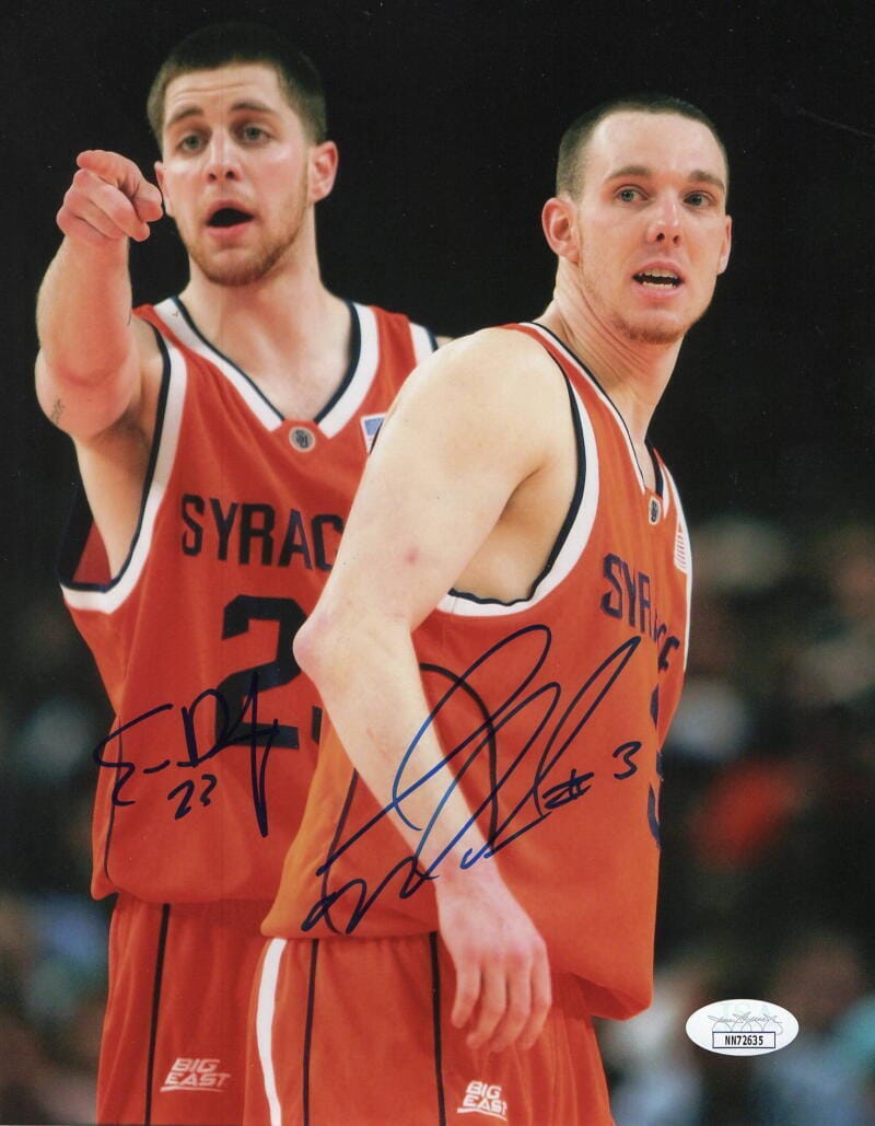 ERIC DEVENDORF & GERRY MCNAMARA SIGNED AUTOGRAPH 8X10 PHOTO SYRACUSE LEGENDS JSA | Autographia
