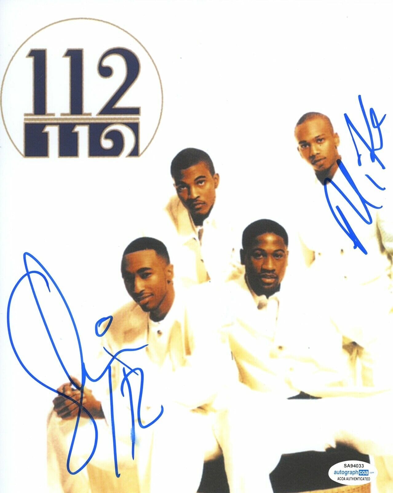MIKE & SLIM 112 R&B GROUP SIGNED AUTOGRAPH 8x10 PHOTO PICTURE ACOA COA | Autographia