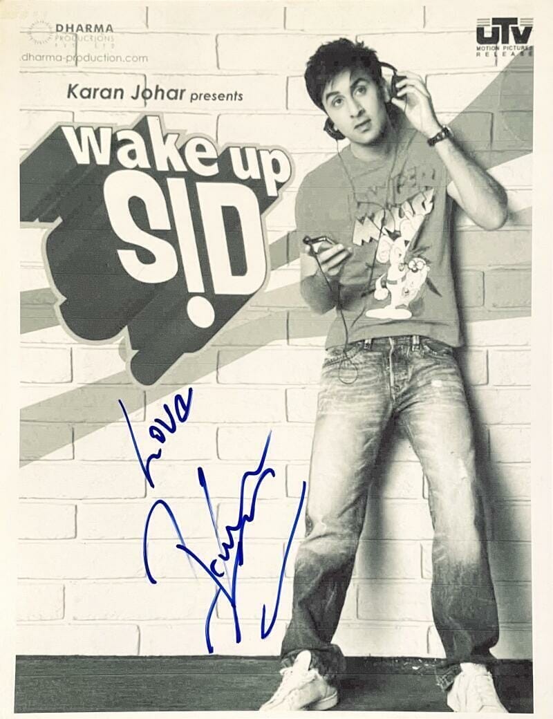 Ranbir Kapoor Signed Autograph Wake Up Side Full Movie Script Hindi Star Rare Autographia