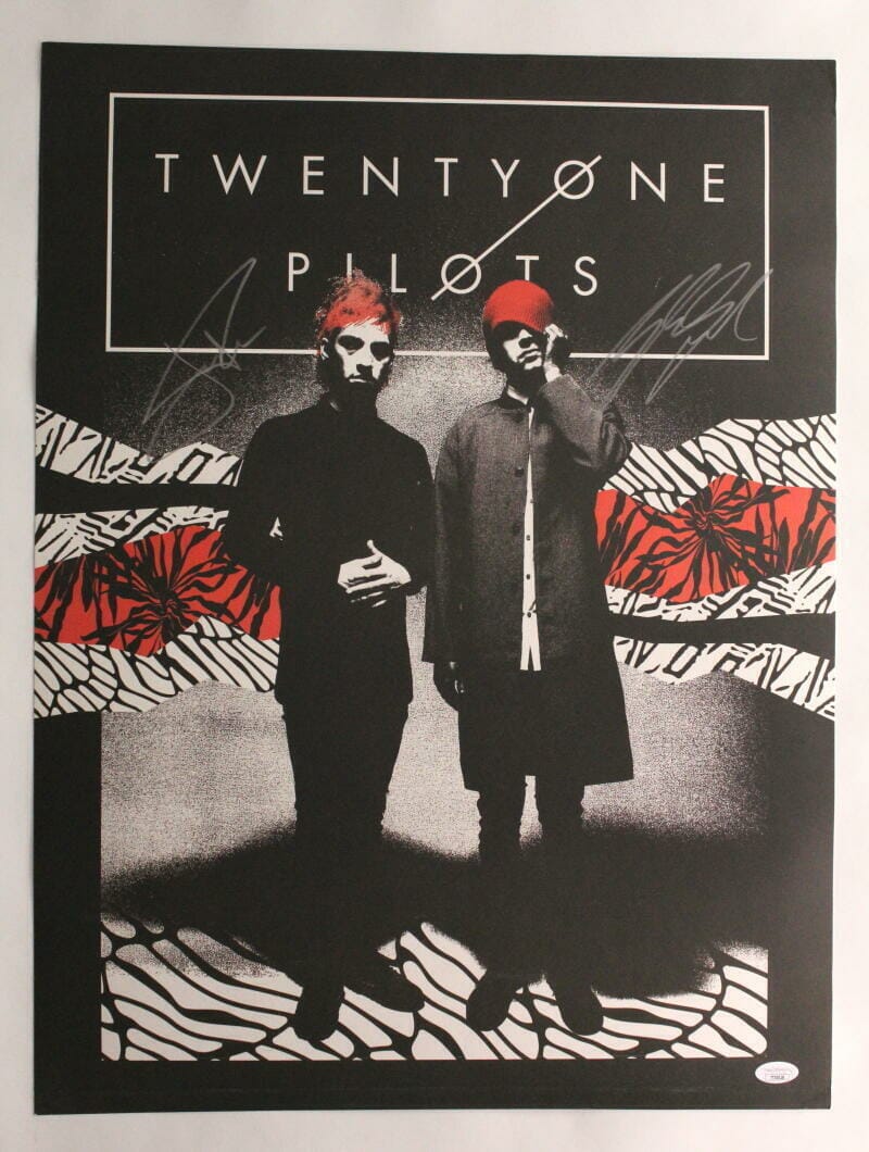 TWENTY ONE PILOTS SIGNED AUTOGRAPH 18X24 CONCERT TOUR POSTER - VERY ...