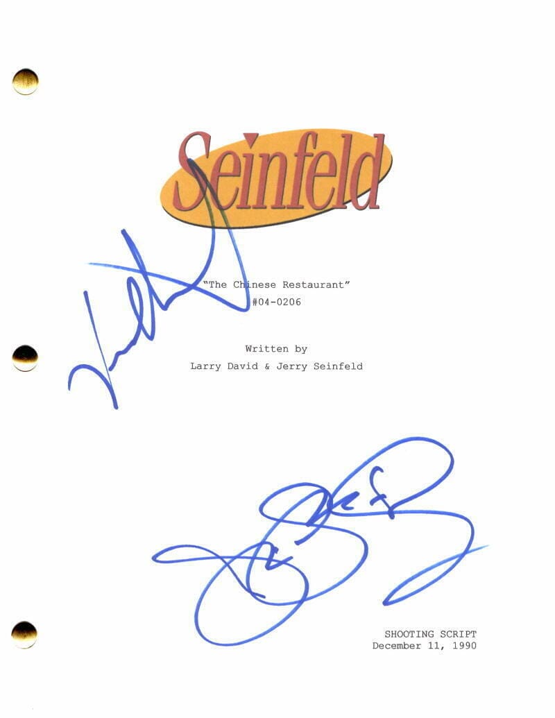 Julia Louis-Dreyfus & Jason Alexander Signed Autograph Seinfeld Episode ...