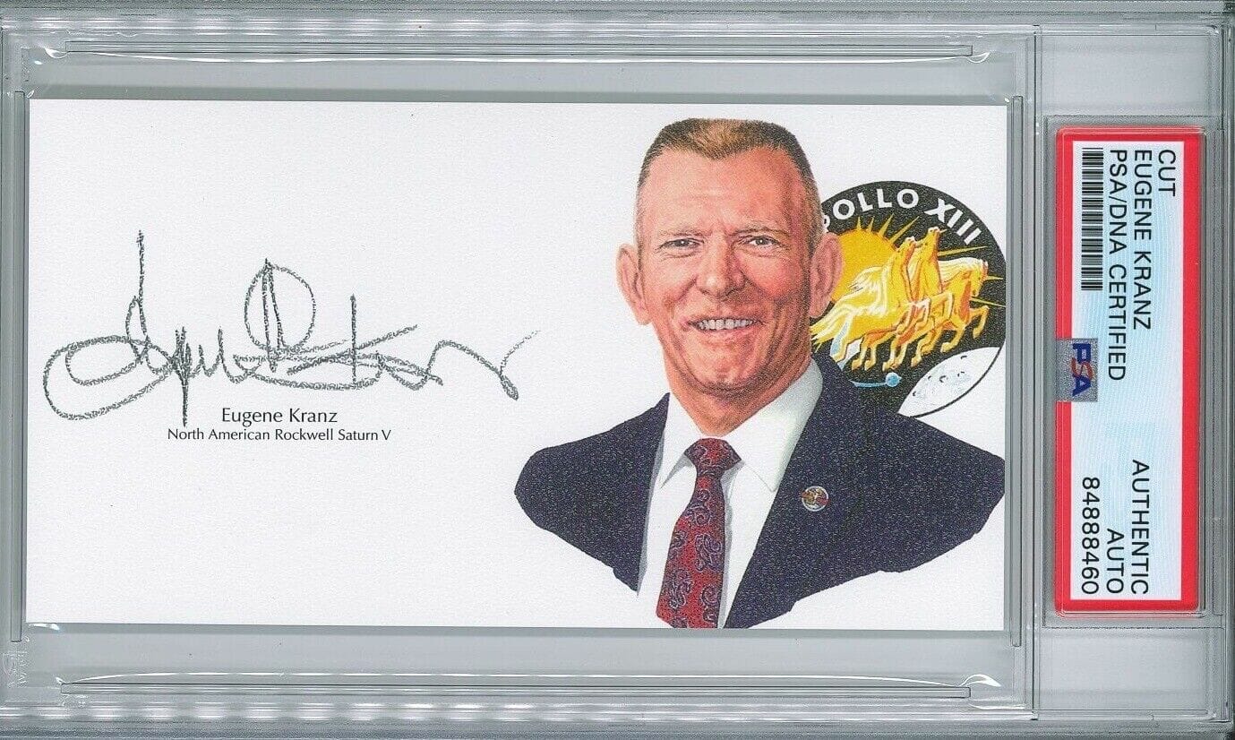 EUGENE KRANZ SIGNED CUT SIGNATURE PSA DNA 84888460 NASA APOLLO 13 Opens in a new window or tab ...