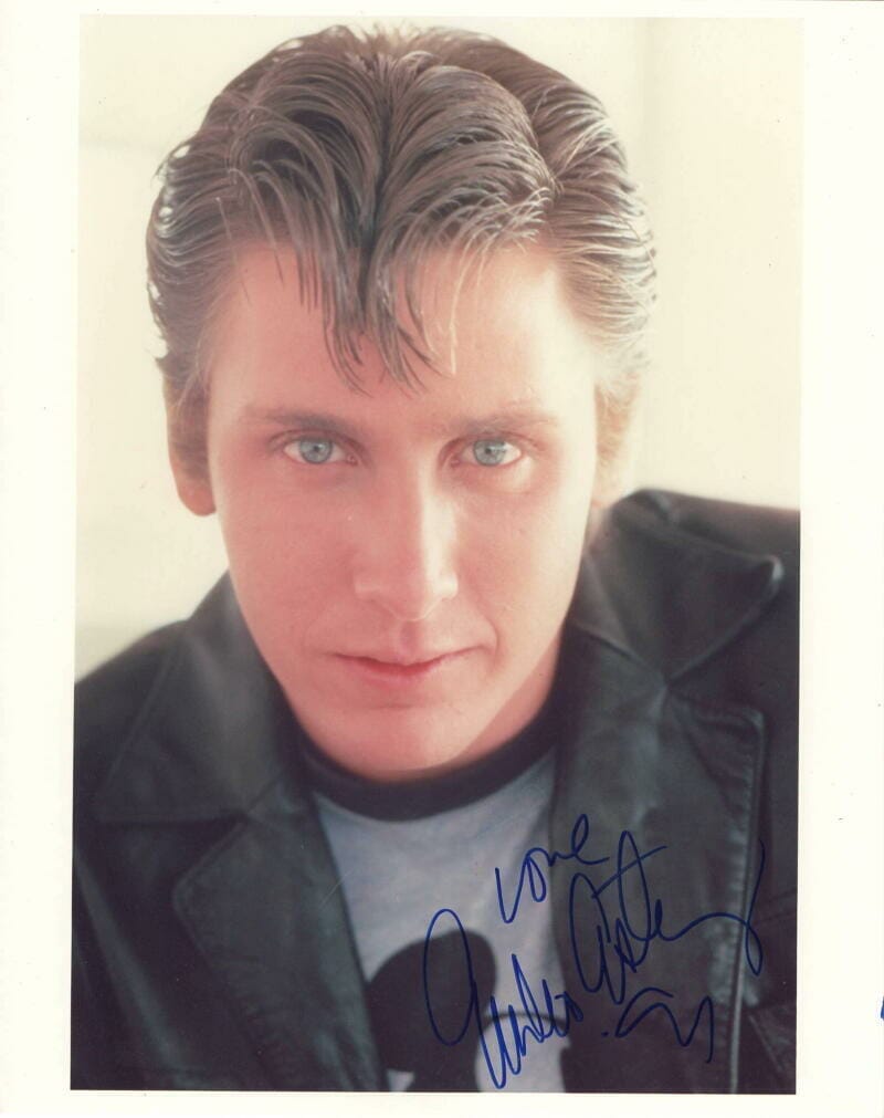 EMILIO ESTEVEZ SIGNED AUTOGRAPH 8X10 PHOTO - OUTSIDERS, MIGHTY DUCKS ...