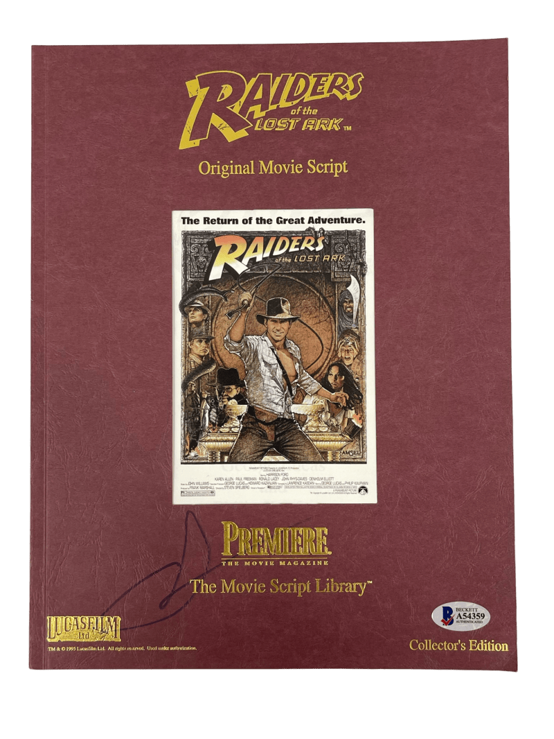 GEORGE LUCAS SIGNED SIGNED INDIANA JONES AND RAIDERS OF THE LOST ARK ...