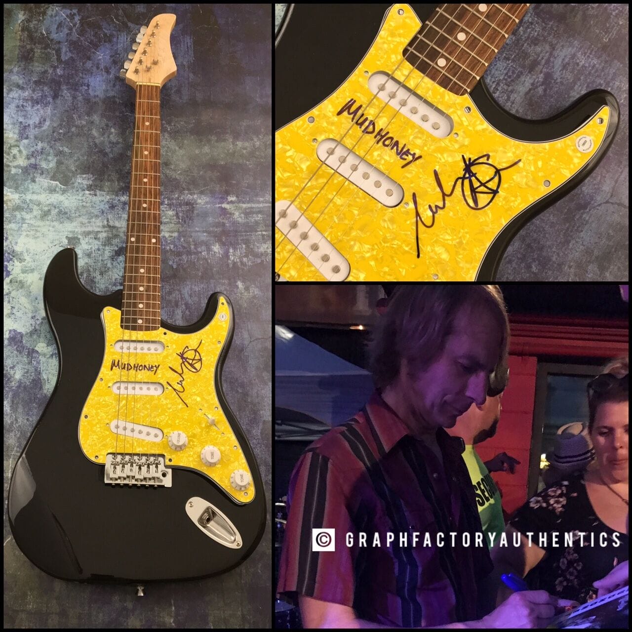 GFA Mudhoney Frontman * MARK ARM * Signed Electric Guitar PROOF AD1 COA ...